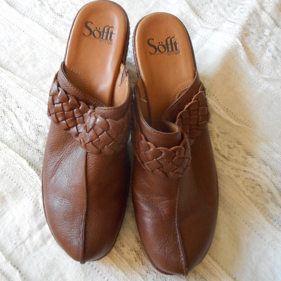 Sofft | Shoes | Nwot Sofft Brown Leather Clogs | Poshmark